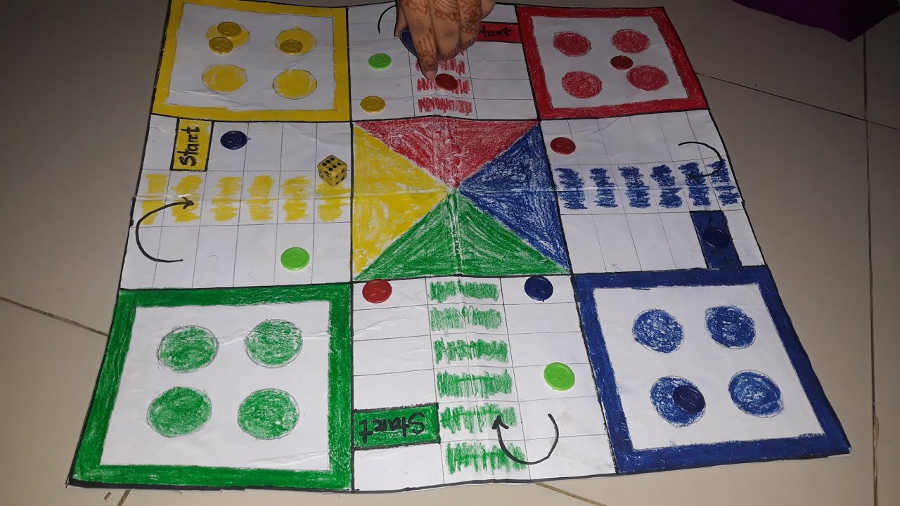 How to make ludo at home - YouTube
