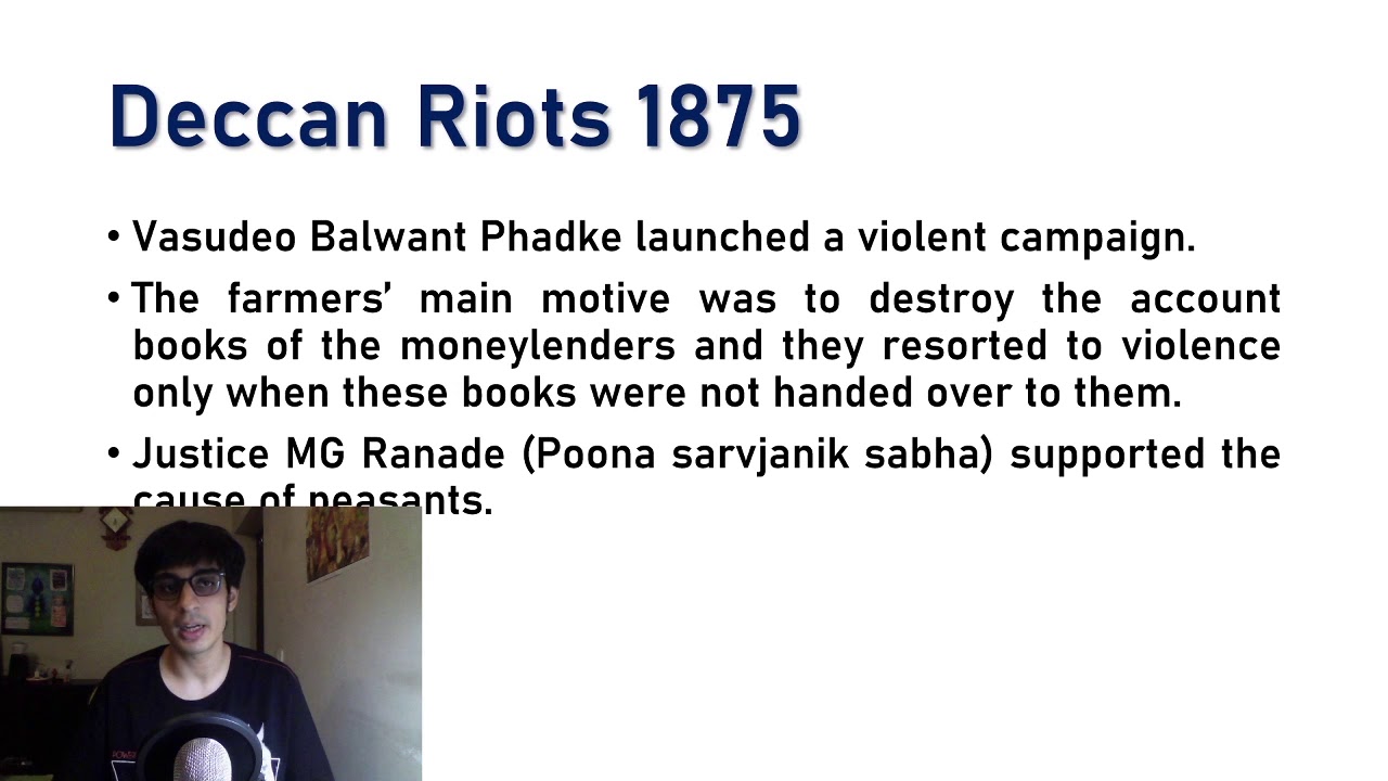 Deccan Revolt of 1875 HISTORY Upsc - YouTube