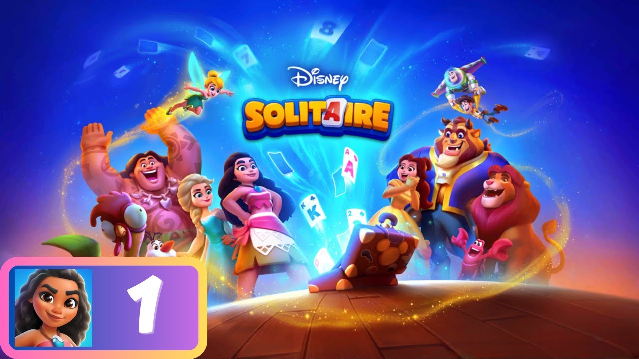 Disney Solitaire - Scene 1: Beauty and the Beast - Gameplay - YouTube