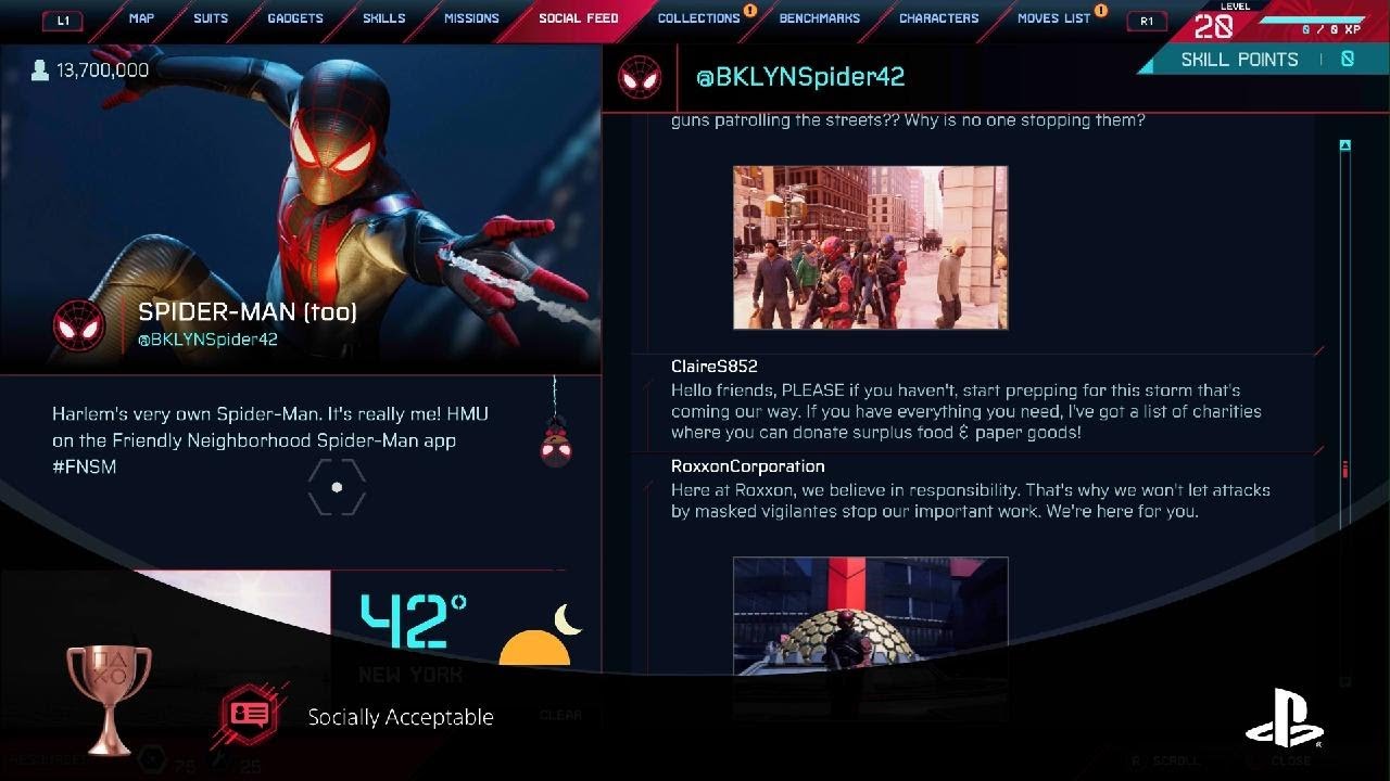 Socially Acceptable Trophy Marvel's Spider-Man: Miles Morales (PS5 ...