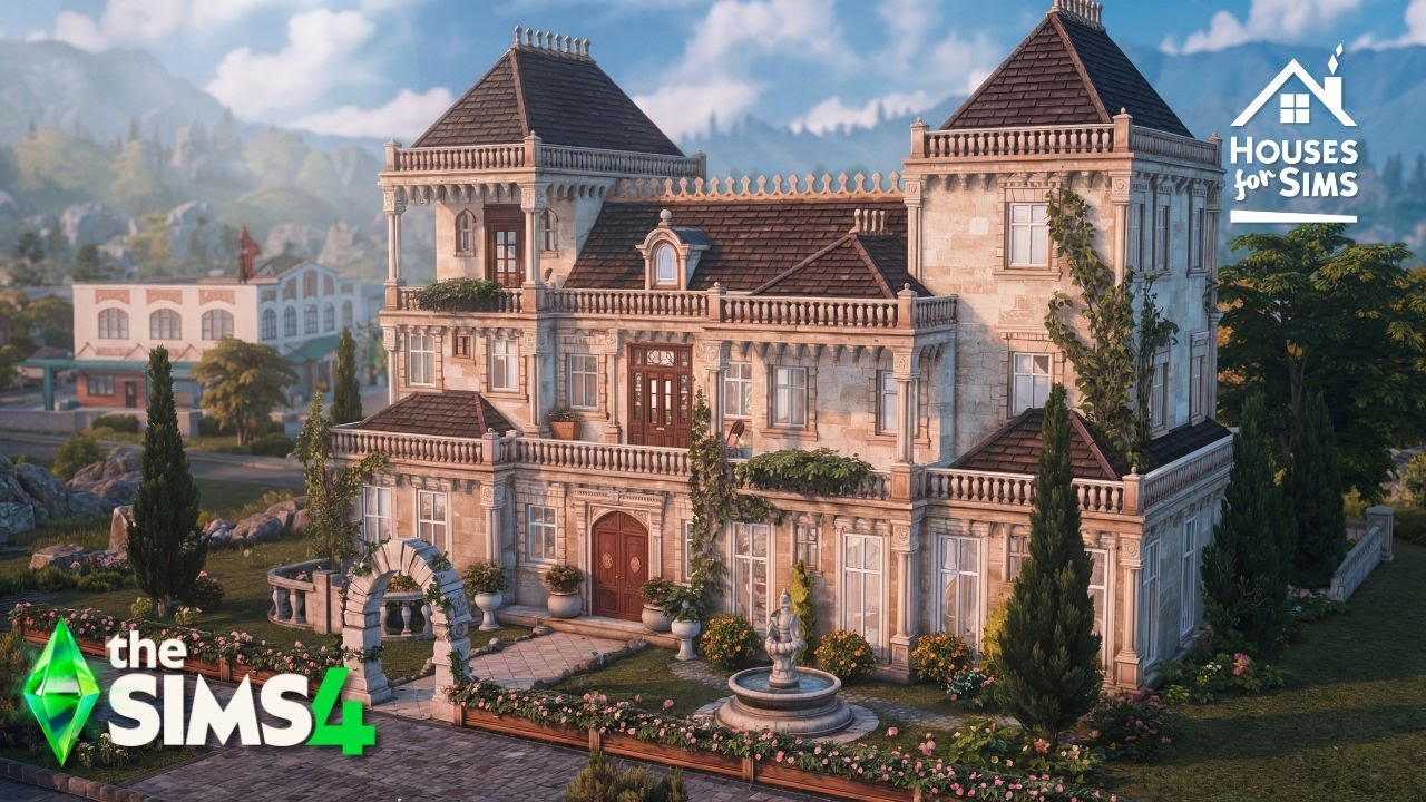 ROYAL ESTATE - Relaxing Speed Build - THE SIMS 4 - No CC - YouTube