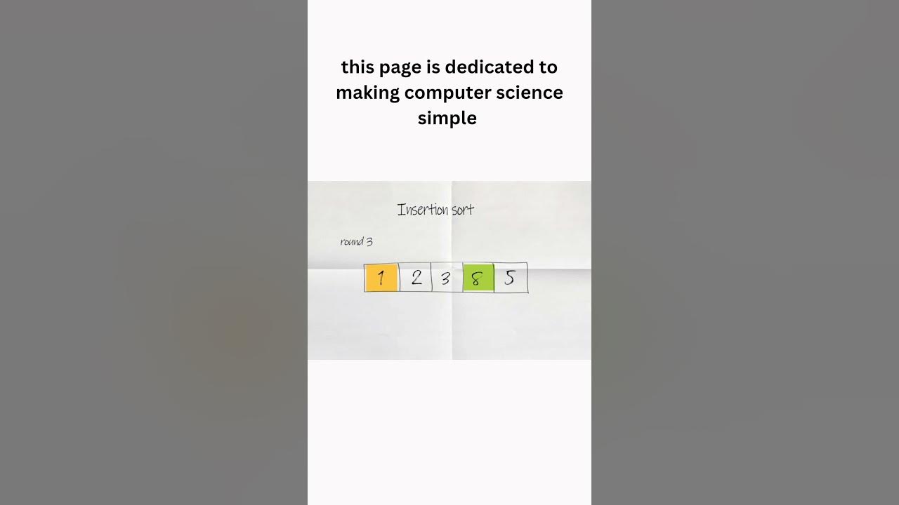 Insertion Sort Is Algorithm Computersciencedatastructuretutorial