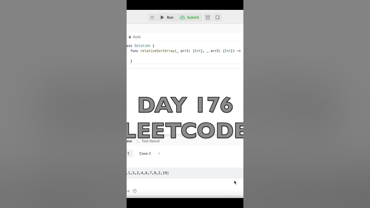Day 176: LeetCode Problem 1122. - Swift #daily #challenge #swiftui #coding #FAANG - YouTube