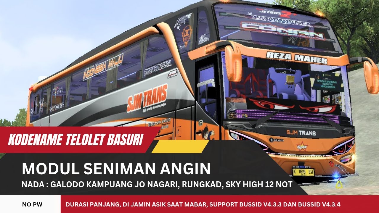 Kodename Telolet Basuri Modul Seniman Angin | No Pw | Bussid V4.3.3 V4 ...
