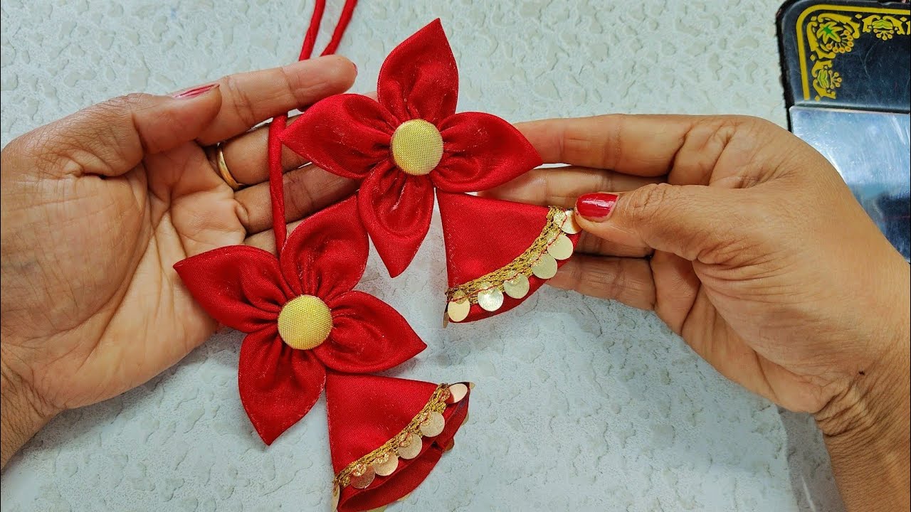 Very Beautiful Fabric Latkan Design | Flower Latkan Design Cutting and ...