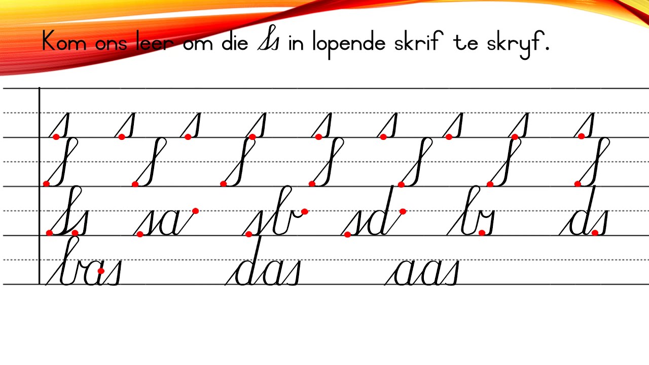 Gr. 2/3: Lopende skrif Les 5 - YouTube