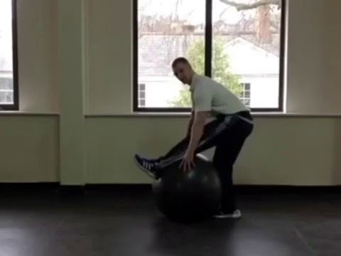 SWISS BALL HAMSTRING STRETCH - YouTube