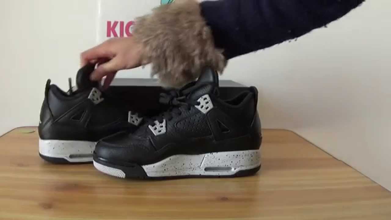 Jordan 4 Oreo 2015 Remastered "Oreo 4s" gs size 4y-7y - YouTube