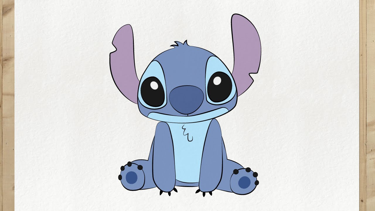 How to draw STITCH (Disney) very easy step by step - YouTube