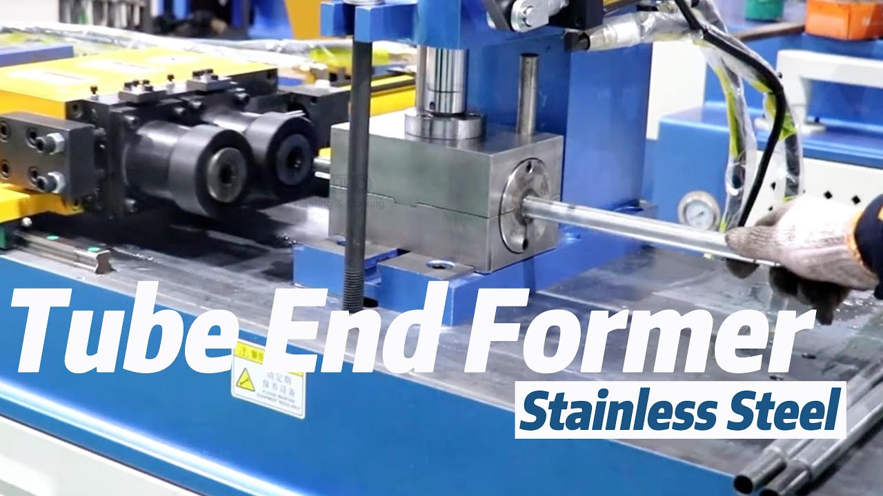 Hydraulic Stainless Steel Pipe End Forming Machine - YouTube