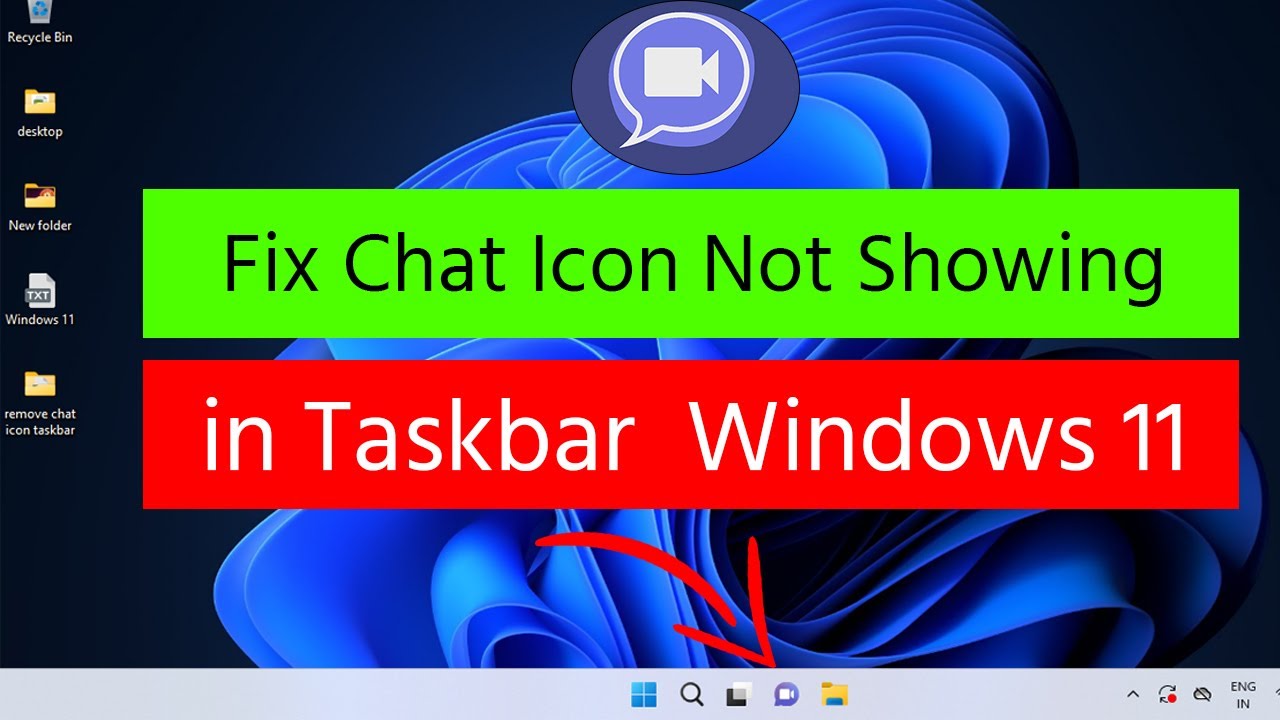 How to Fix Chat Icon is Not Showing Up in Taskbar on Windows 11? - YouTube