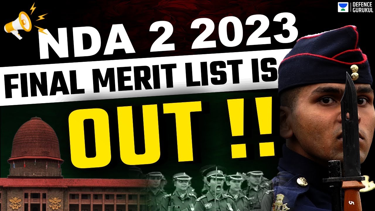 UPSC NDA Emergency Update | NDA-2 2023 Final Merit List is Out - YouTube