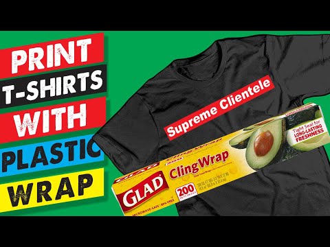 DIY CLOTHES T-shirt Print using Plastic Food Wrap?? 2020