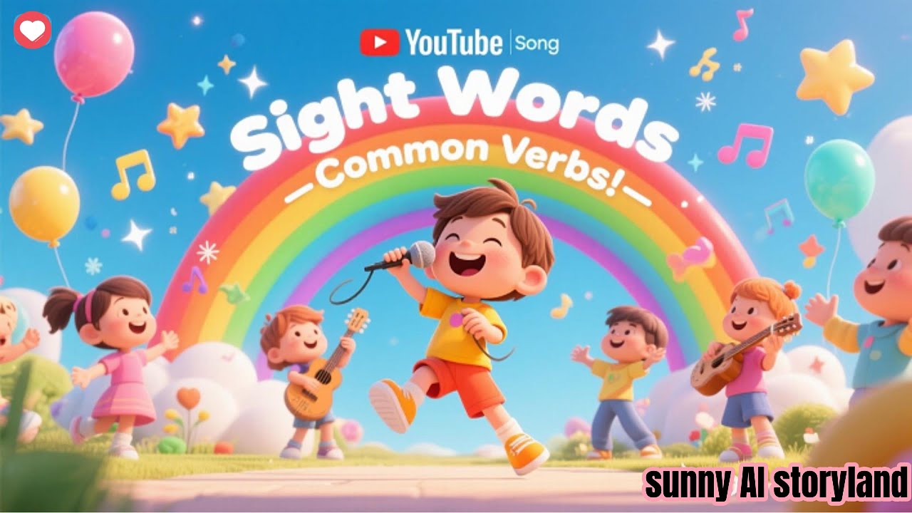 Sight Words Song – Common Verbs for Kids | Sing and Learn ...