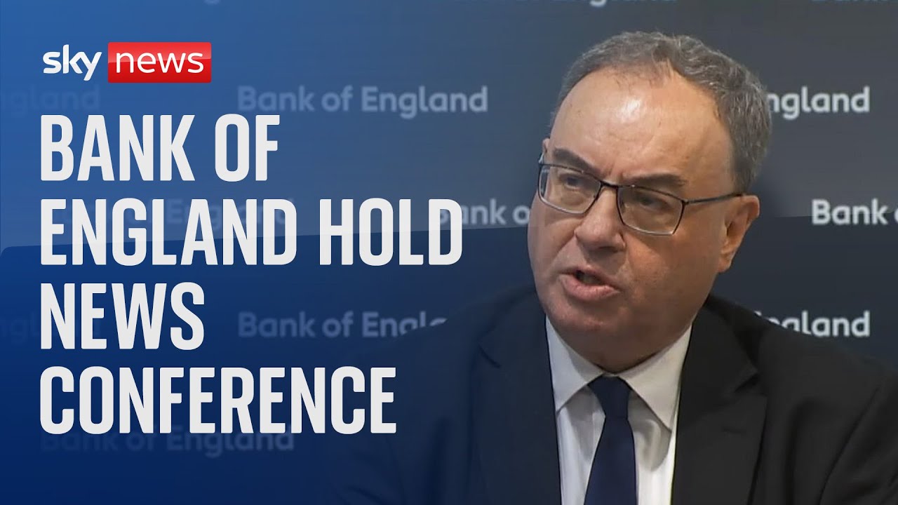 Bank of England holds news conference as the base interest rate is held ...