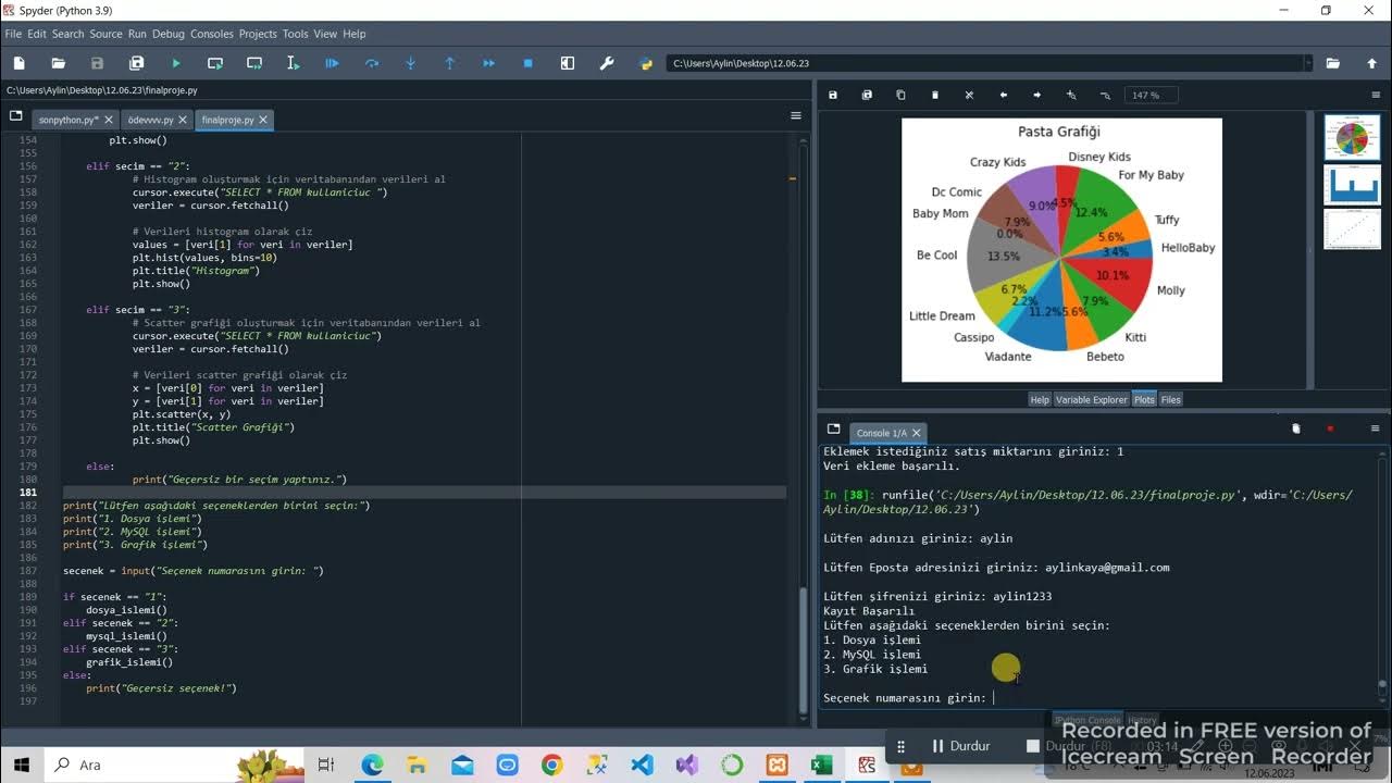 Python final projesi - YouTube