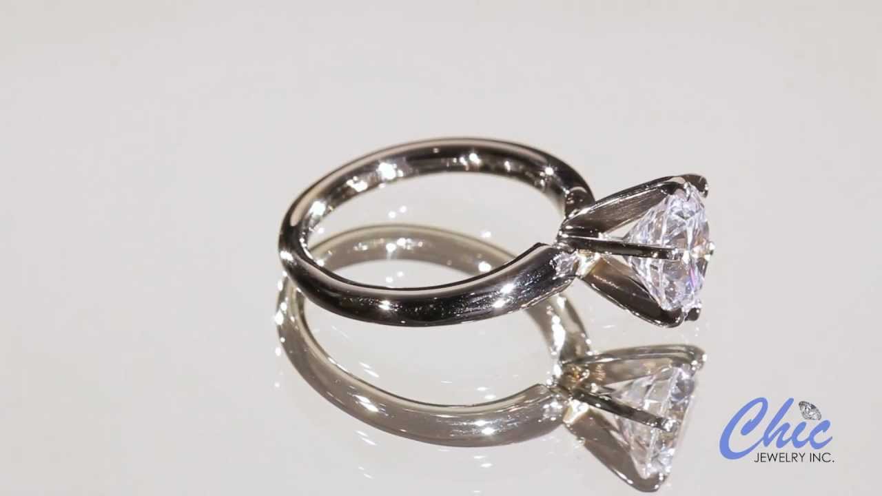 ELEGANT TIFFANY STYLE SOLITAIRE RING WITH ROUND HIGH QUALITY CZ-ITEM ...