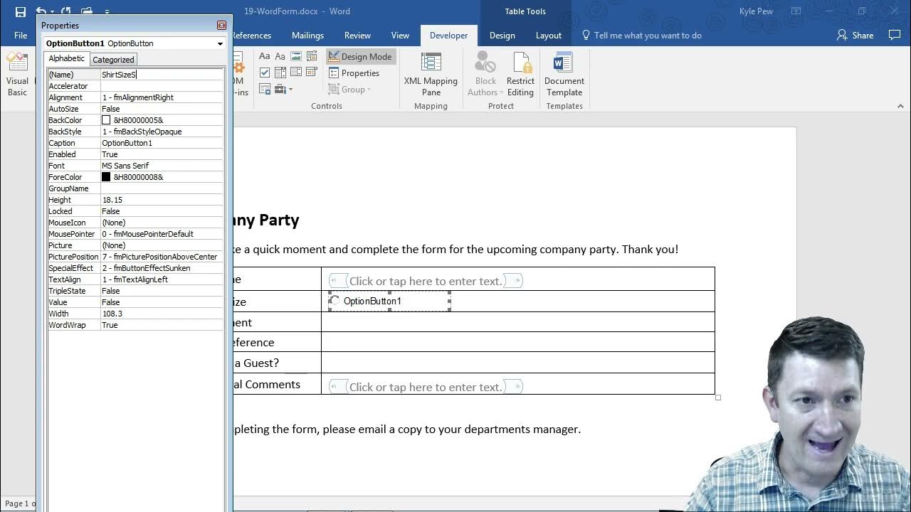 Master Microsoft Word Beginner to Advanced: Working with Radio Button ...