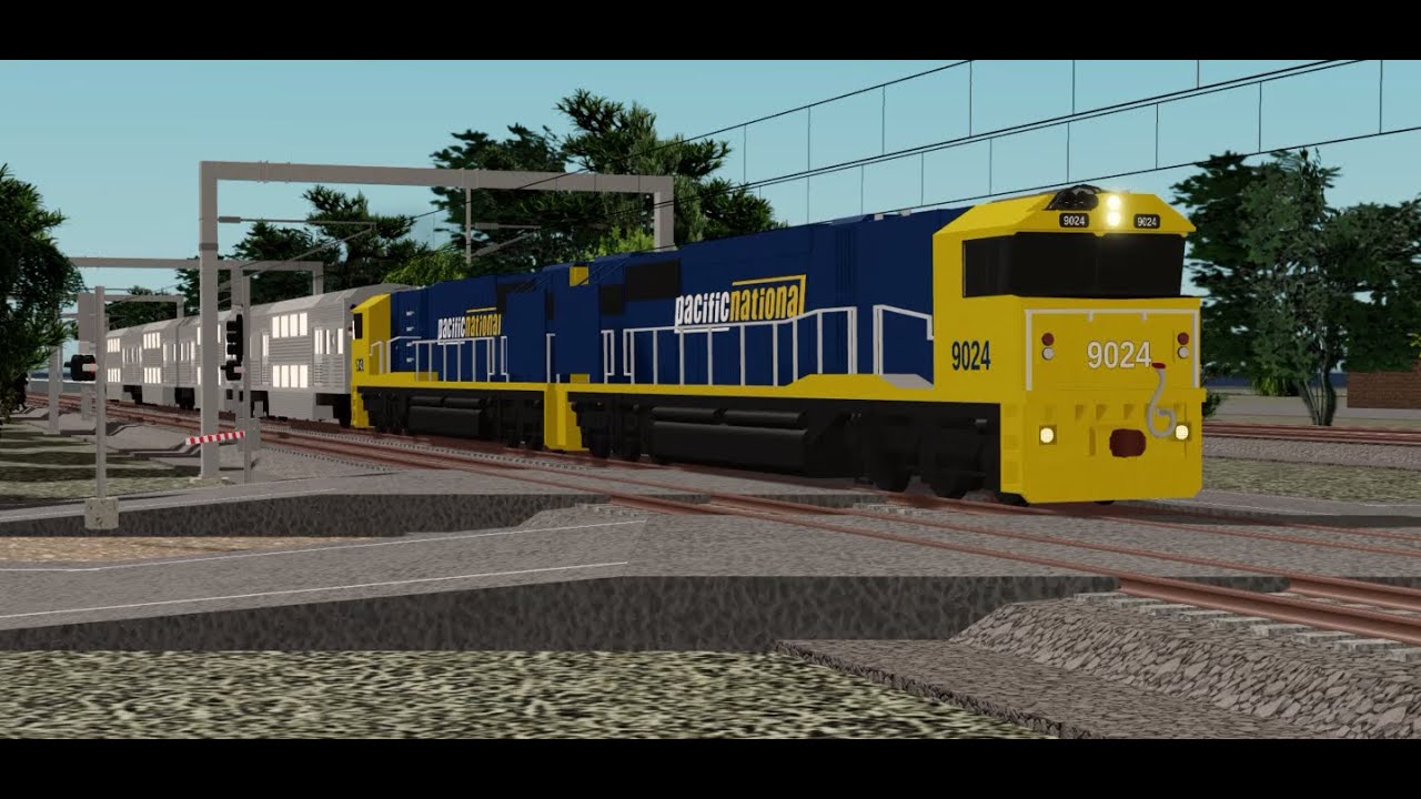 Pacific National 9024,9031 Hauls Intercity K SET passing Gideon Level ...