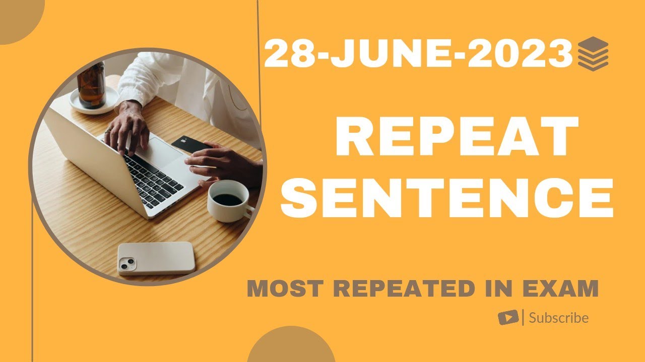 PTE Speaking Repeat Sentences | repeat sentence practice pte - YouTube