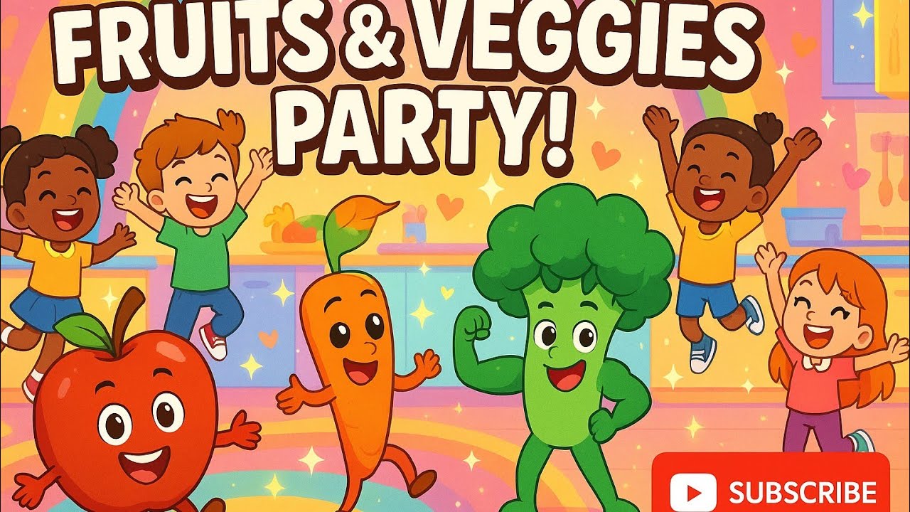 Yummy in my tummy |Fruits & veggies party |Healthy Eating Kids Cartoon ...