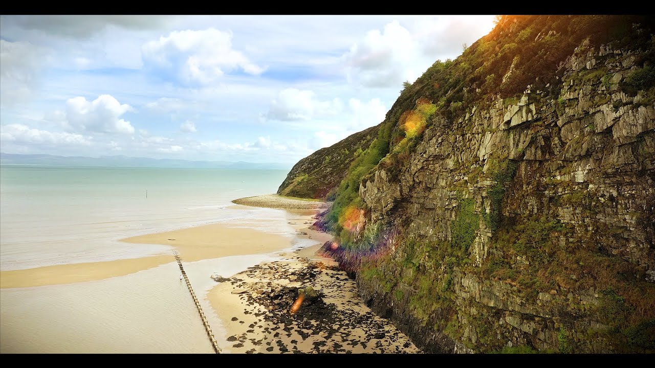 Beautiful Welsh Beach 4K Drone Footage of Llanbedrog Beach Wales - YouTube