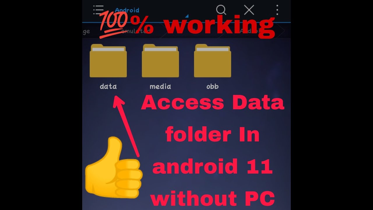 How To Access Android data Or obb Folder In Android 11 No Root How To Access Android data Or obb Folder In Android 11 No Root