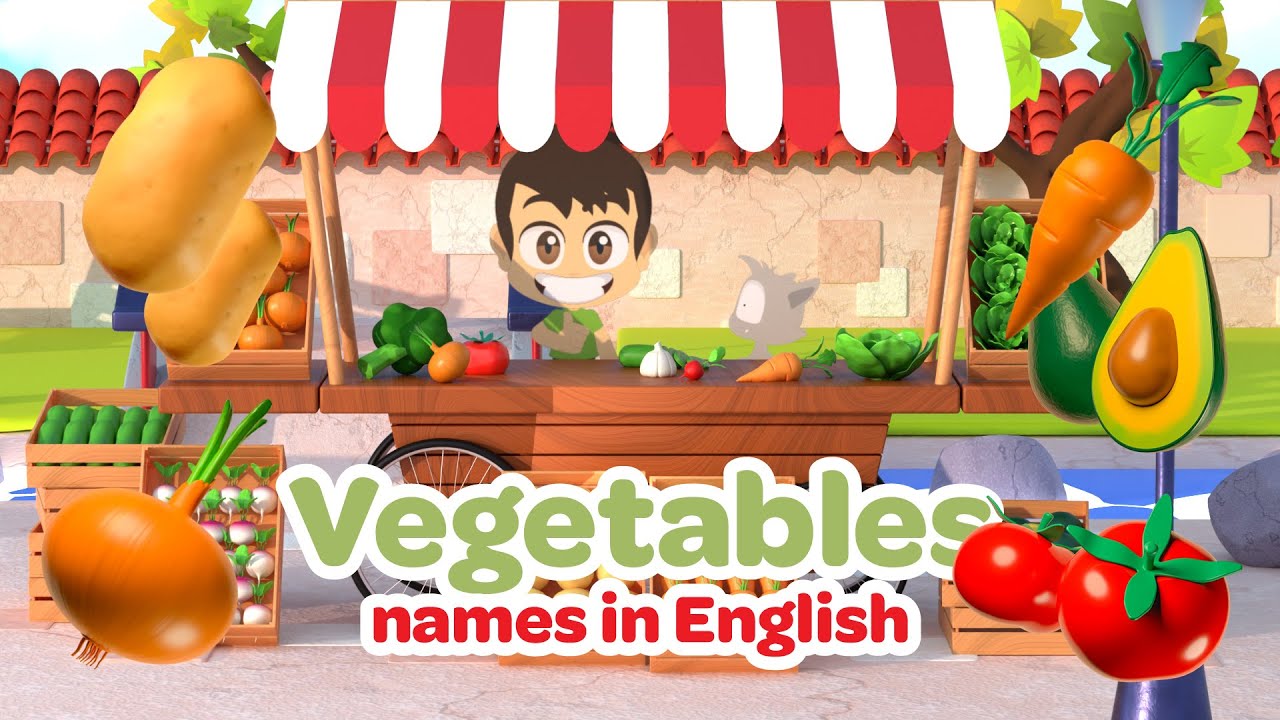 Name of the Vegetables in English for kids (Part 1) | Learn the ...