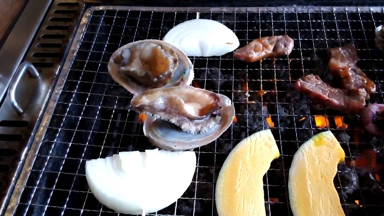 Grill live abalone - YouTube