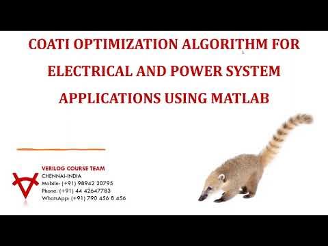 COATI OPTIMIZATION ALGORITHM FOR ELECTRICAL AND POWER SYSTEM APPLICATIONS USING MATLAB - YouTube
