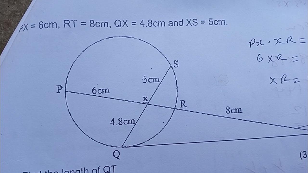 CIRCLES, CHORDS AND TANGENTS: INTERSECTING CHORDS FORM 3 - YouTube