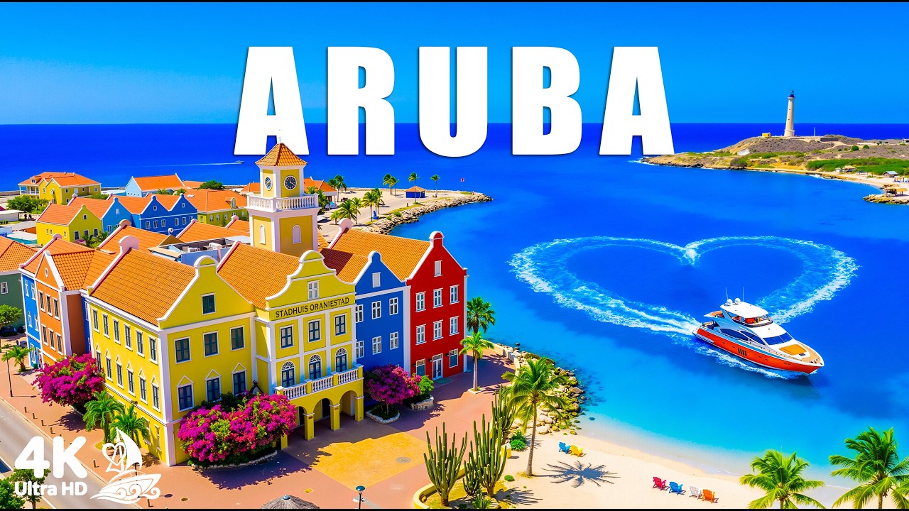 Aruba 4K 🇦🇼 Caribbean Luxury Beaches, Crystal Waters & Deep House ...