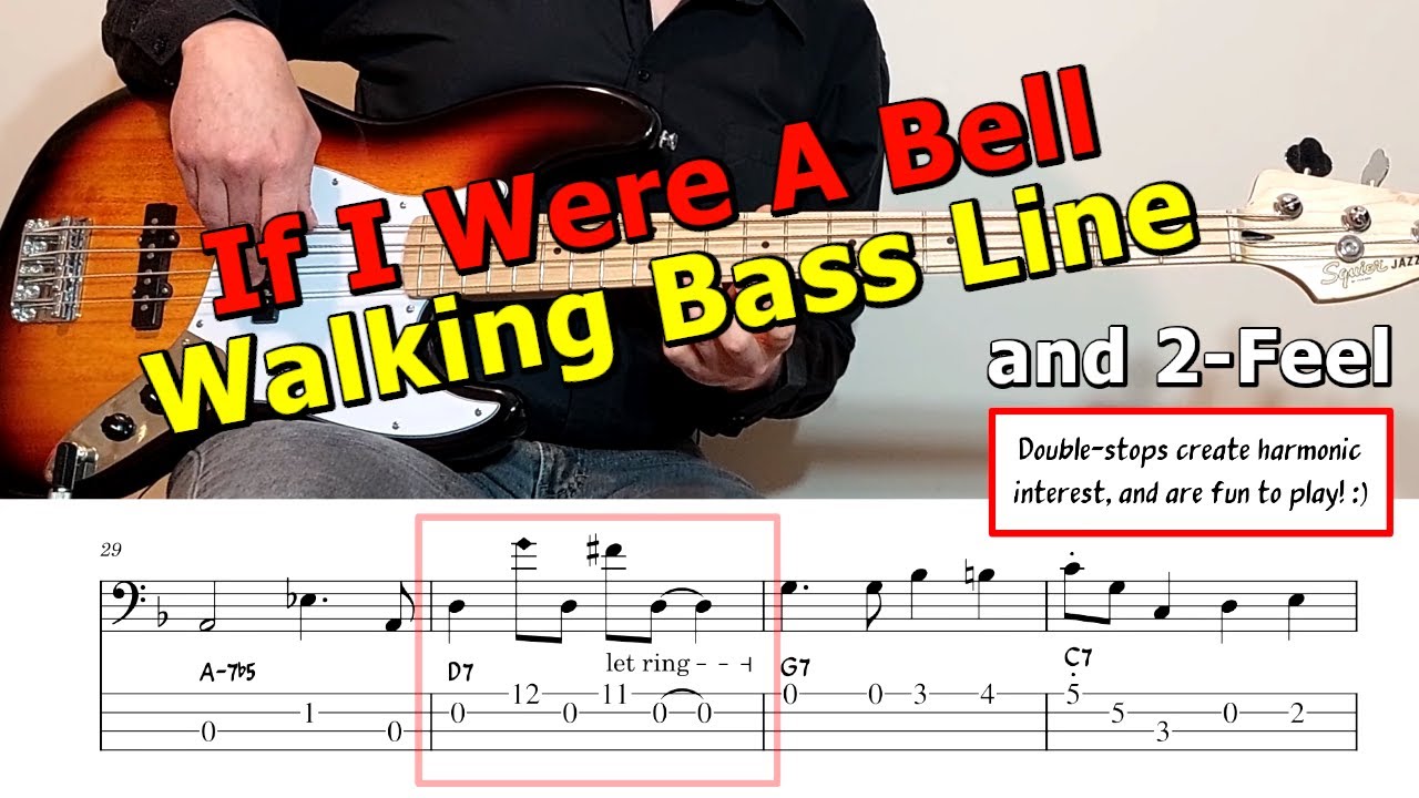 "If I Were A Bell" Walking Bass Line 🎵 Bass Guitar Lesson 🎸 - YouTube