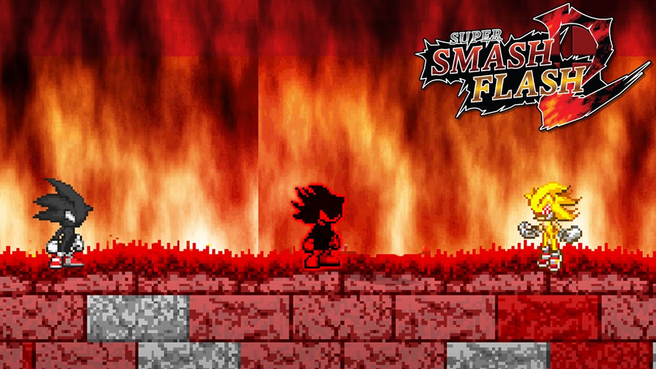 SSF2 Mods: Serious Sonic vs Dark Sonic and Fleetway Sonic - YouTube