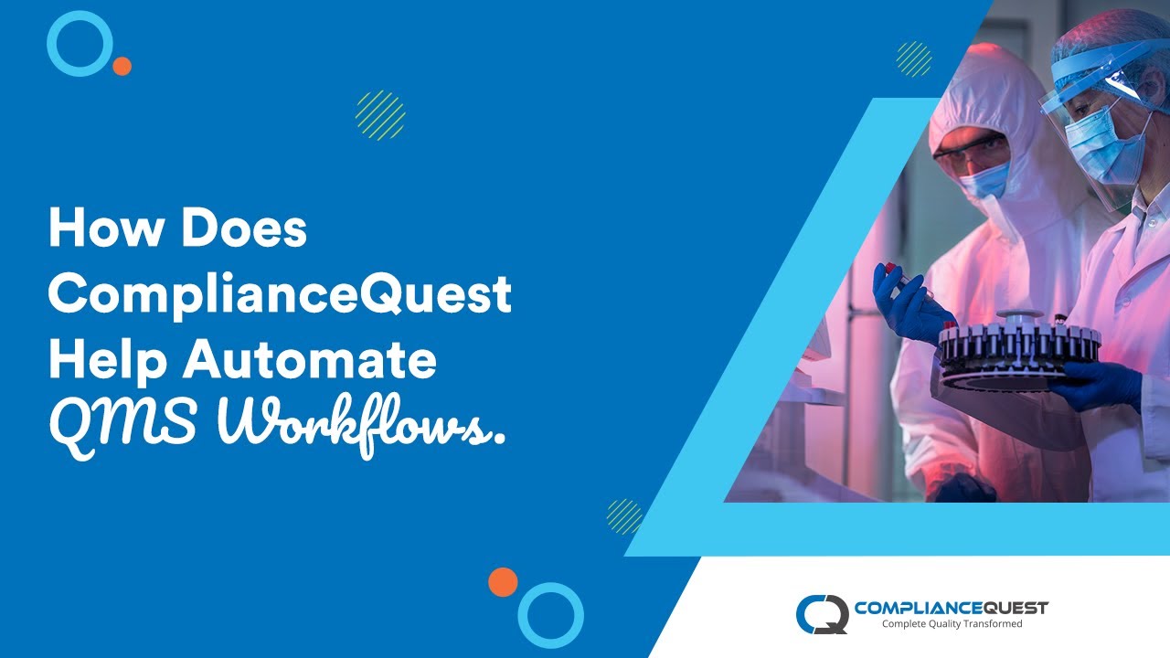 How does ComplianceQuest help automate QMS workflows. - YouTube