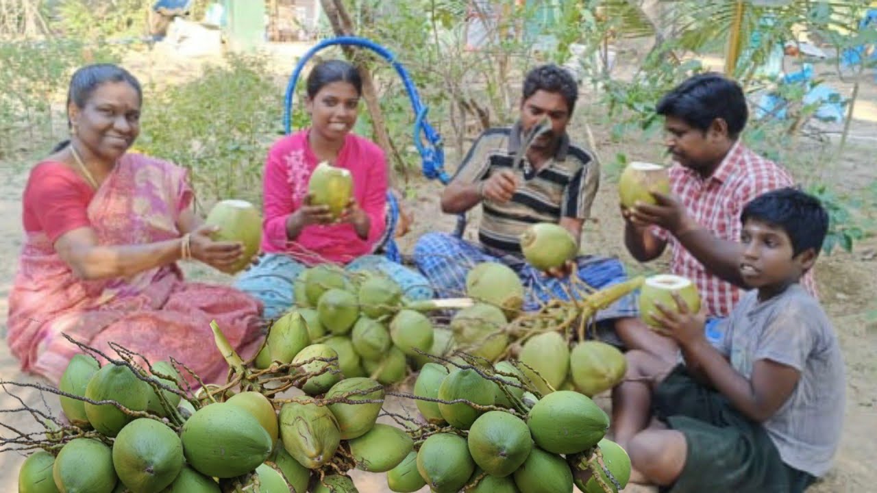 NATURAL JUICE | tender coconut challenge | summer healthy juice in ...