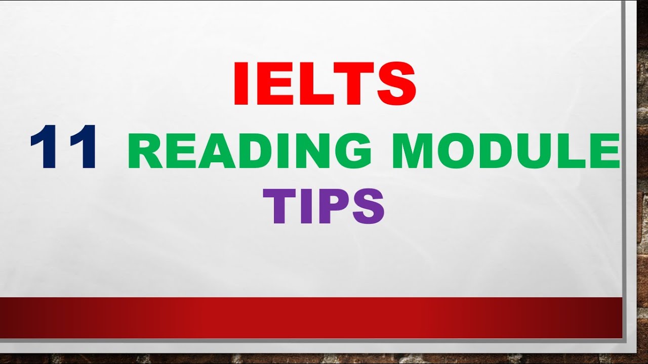 11 reading module Tips and Technic - YouTube