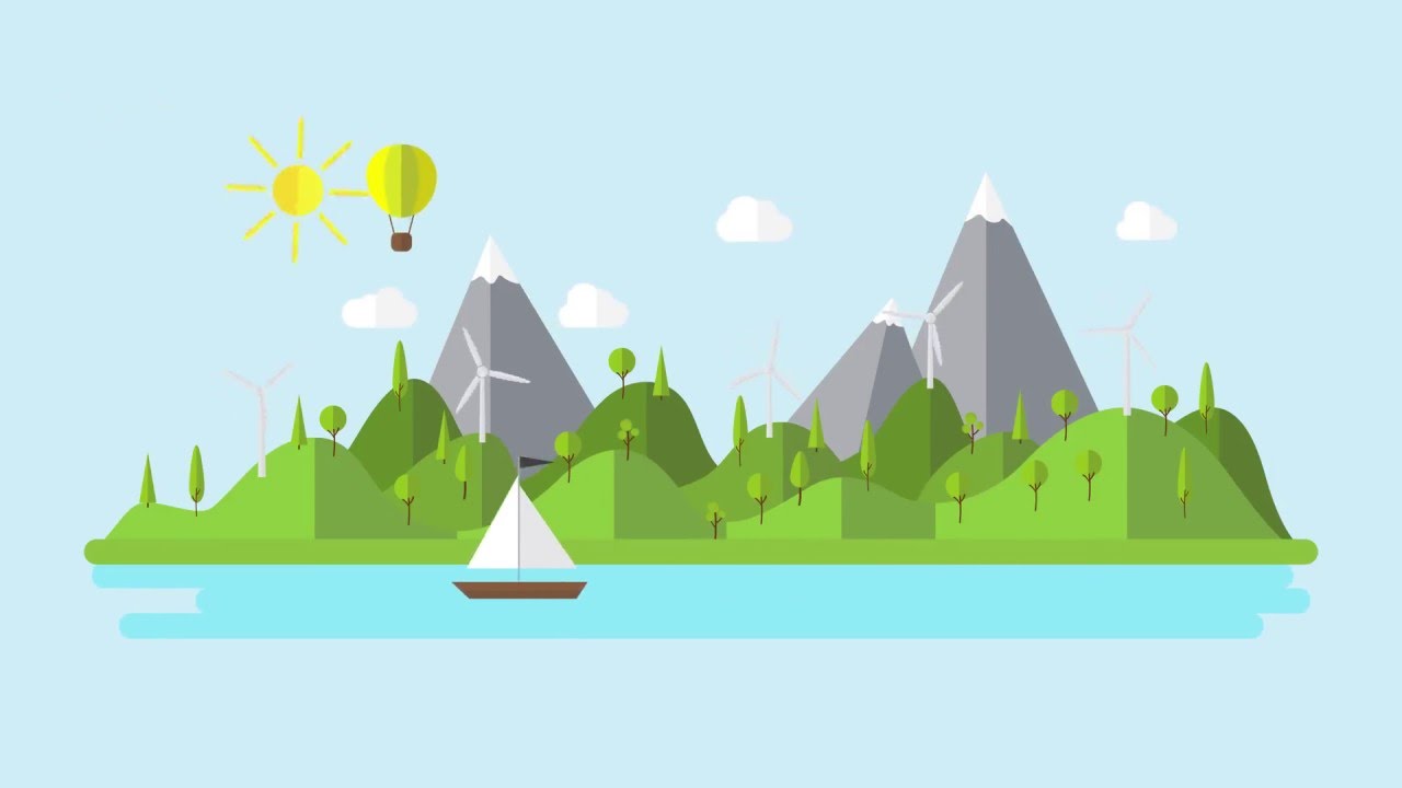 after effect short flat eco animation - YouTube