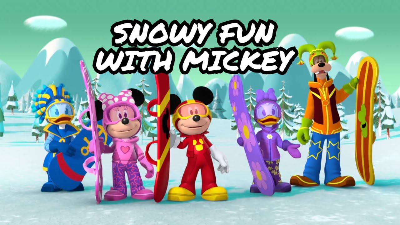 Mickey & Friends' Snowboard Adventure! ⛷️ ️ Fun Winter Ride! - YouTube