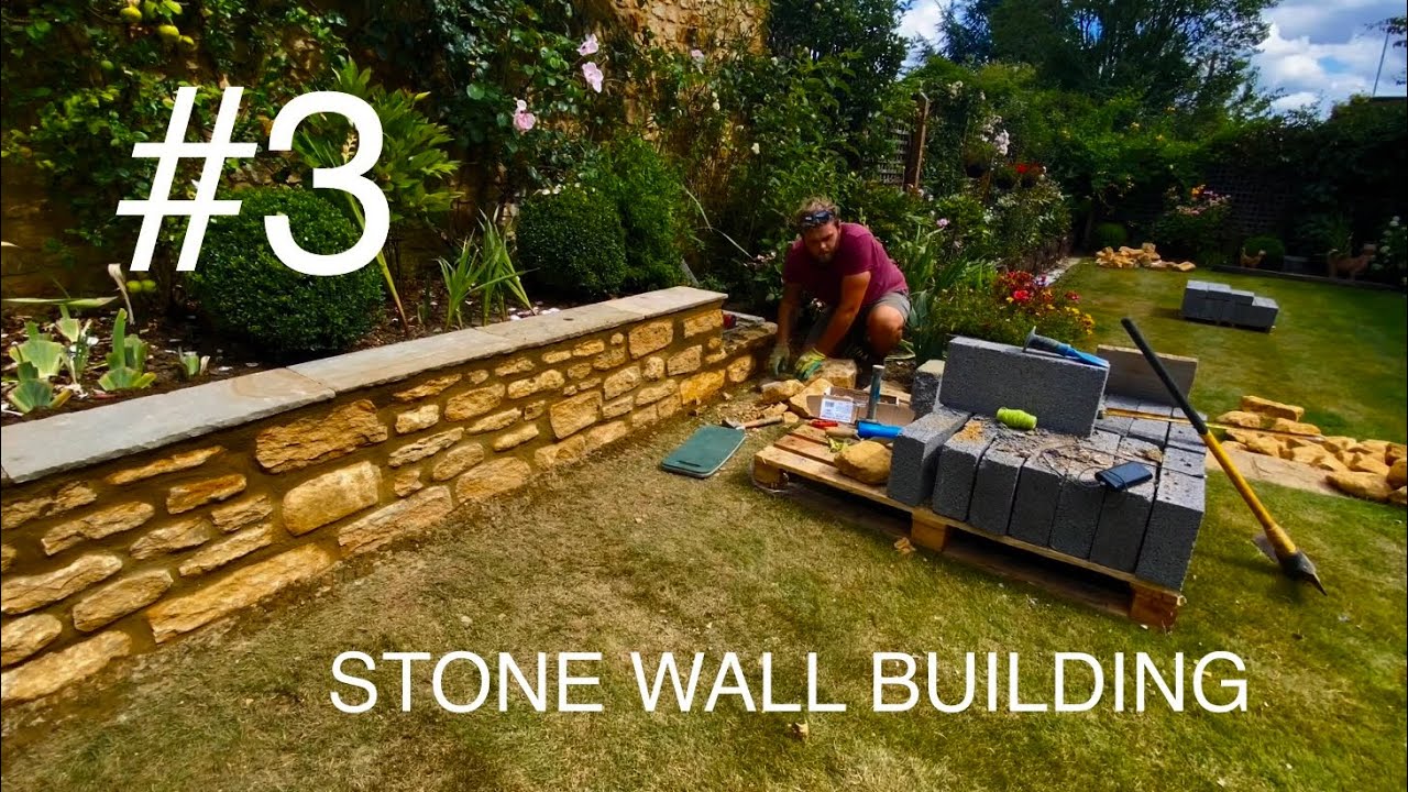Building A Retaining Stone Wall Using Ham Stone #3 - YouTube