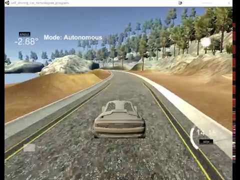 Car driving in autonomous mode in Udacity, Unity framework - YouTube