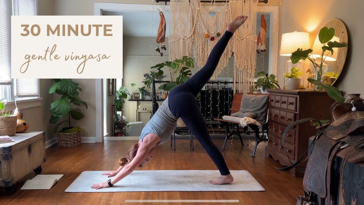 30 Minute Gentle Vinyasa Flow - YouTube