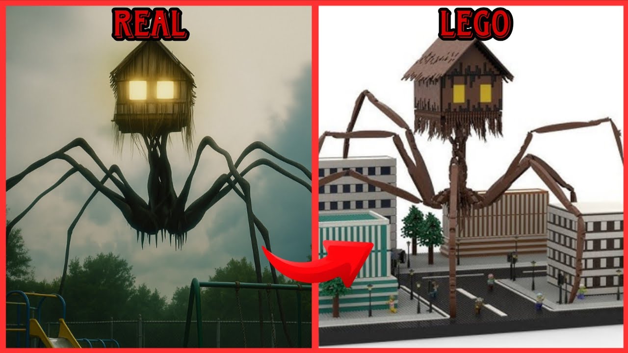 SPIDER HOUSE HEAD MONSTER VS LEGO/All Eat Monster/Guess The Eater ...
