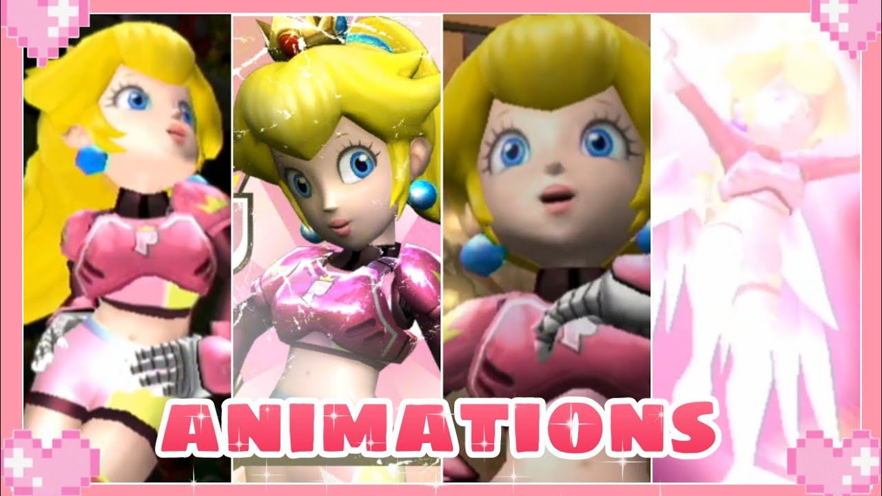 🌸 Mario Strikers charge - Peach Animations 🌸 - YouTube