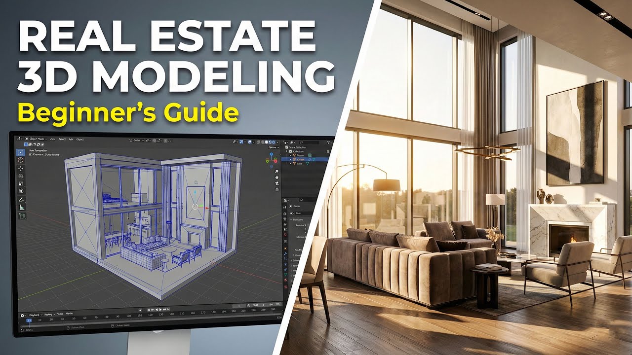 A Beginner's Guide to 3D Modeling for Real Estate Listings - YouTube