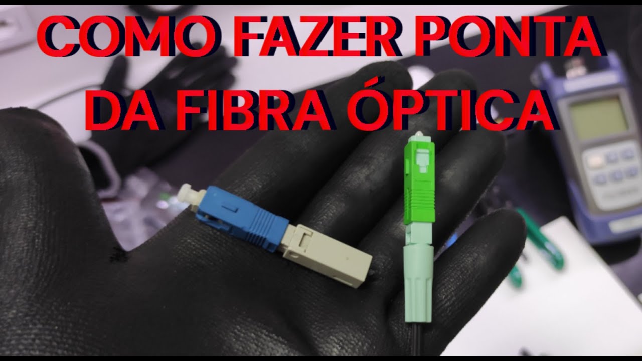 Como fazer ponta de fibra óptica "SC/APC" - YouTube