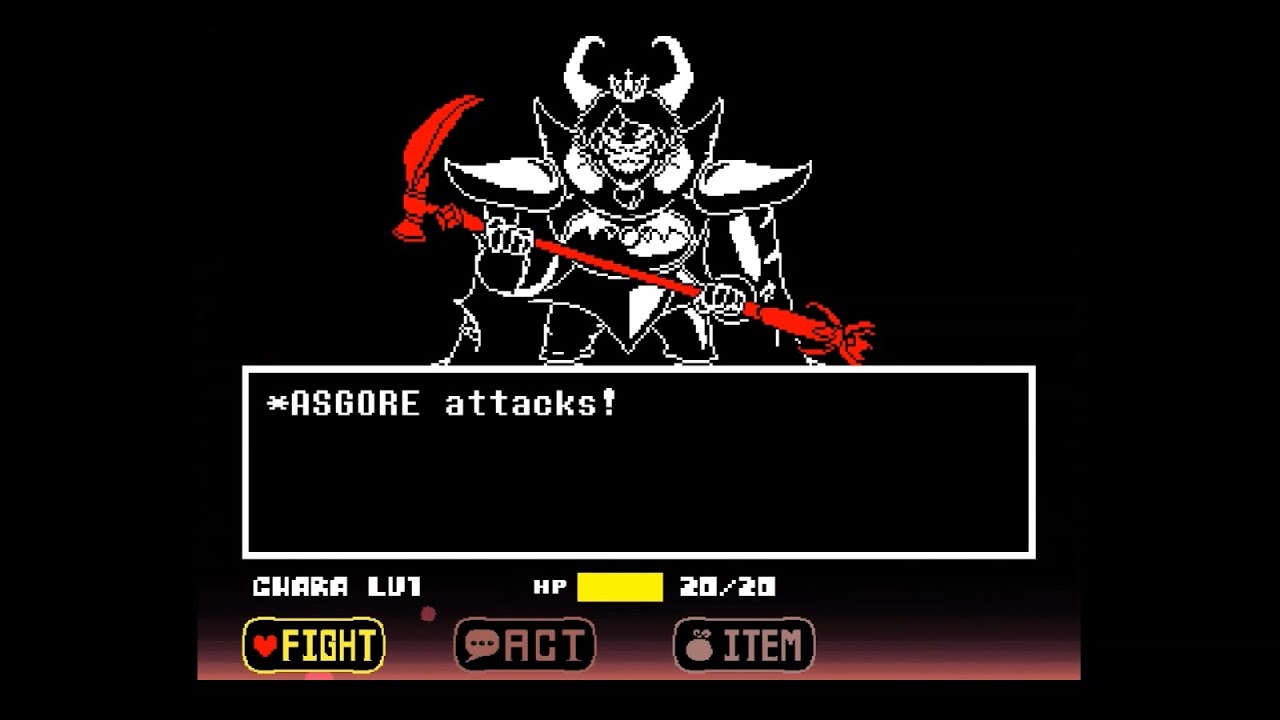 Underfell Asgore Pacifist Battle. - YouTube