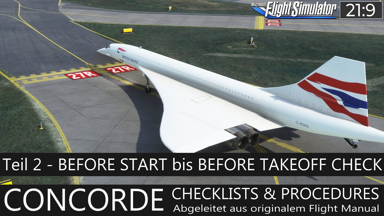 CONCORDE - Checklist & Procedures 2 - BEFORE START bis BEFORE TAKOFF ...