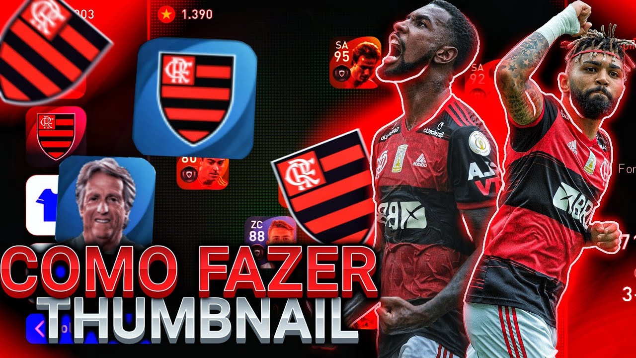 TUTORIAL COMO FAZER THUMBNAIL DE PES 21 DE JOGOS DE FUTEBOL MODO ...