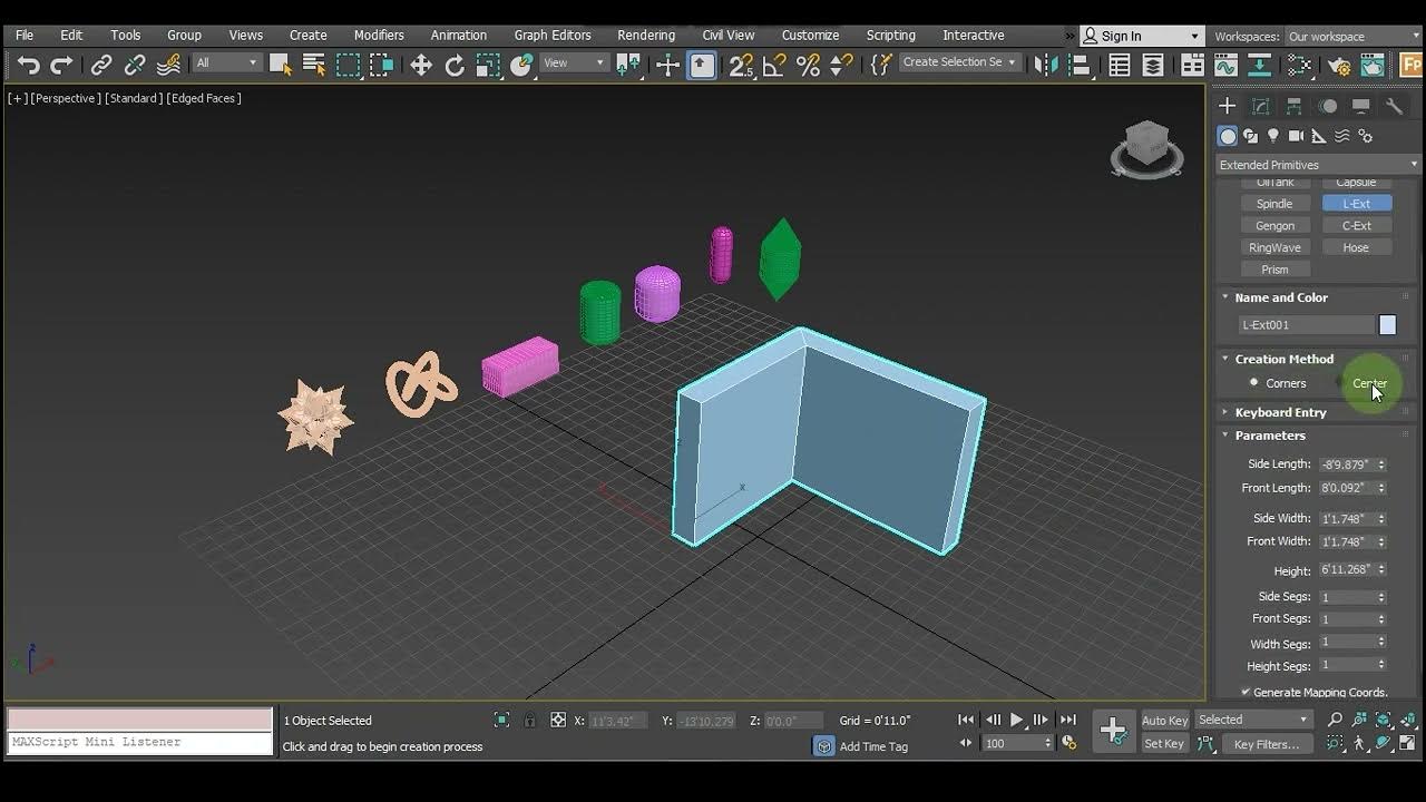 23.L-Ext-Extended Primitives-3DS Max By Engineer Imran BK - YouTube